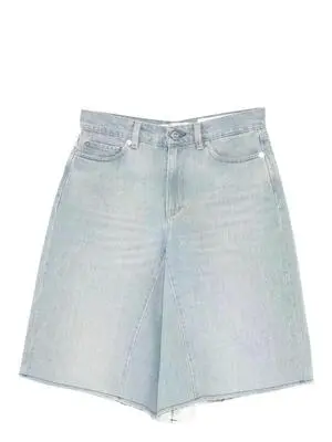 Our Legacy Raw-edge Wide-leg Shorts - Blue