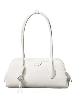 Calvin Klein Emblem Logo Shoulder Bag - White Alyssum