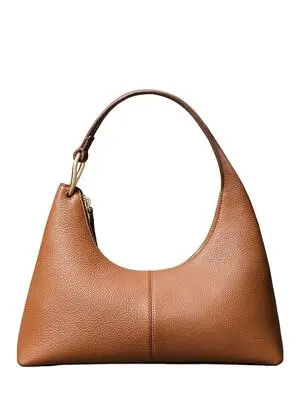 Calvin Klein Slouchy Leather Shoulder Bag - Argan Oil
