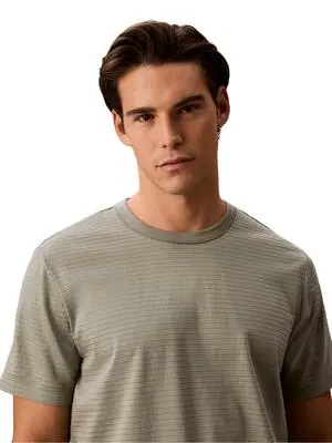 Calvin Klein Textured Stripe Classic T-shirt - Shadow