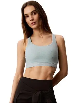 Calvin Klein Calvin Klein Icon Sport Allover Monogram Medium Impact Sports Bra Monogram Escher Ether