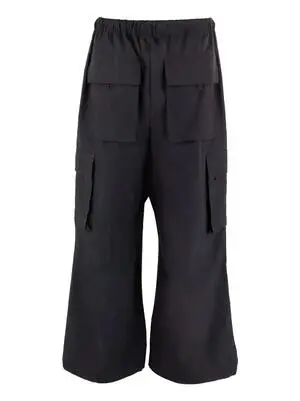 HOMME Wide-leg Cargo Pants - Black