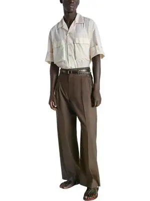 LEMAIRE Flap Short Sleeve Shirt - Neutrals