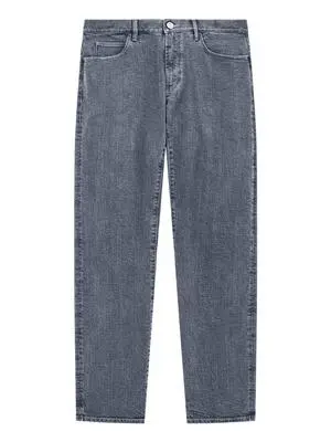 Giorgio Armani Regular-fit Five-pocket Trousers In Cotton And Modal - Grey
