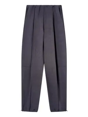 Giorgio Armani Two-tone Viscose Jersey Pleated Trousers - Grey