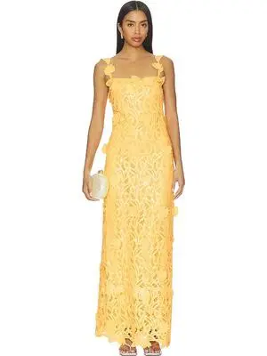 Simkhai SIMKHAI Embroidered Sequin Gown Mango