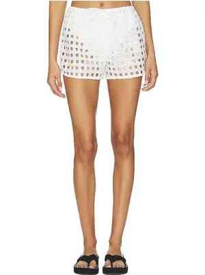 Solid & Striped The Remi Eyelet Short - Optic White