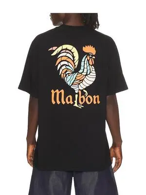 MALBON Bermuda Rooster Tee - Black