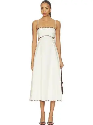 Reformation Samara Linen Midi Dress In Orange - 70% Off | Editorialist