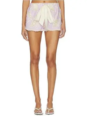 SIEDRES Shol Shorts - Lilac & Ecru