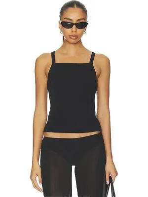 LESET Square Neck Tank - Black