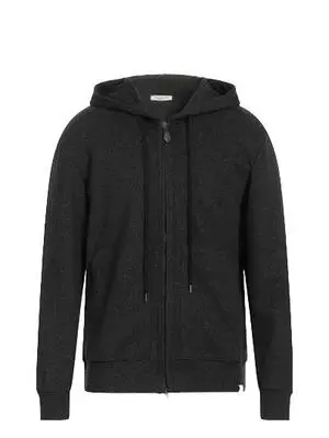 PAOLO PECORA Cotton Blend Zip-up Hoodie - Grey
