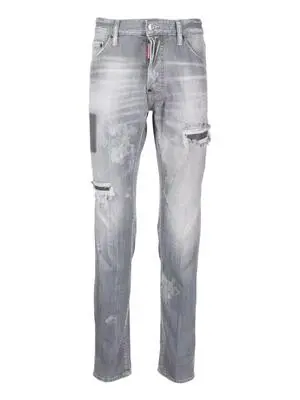 Dsquared2 Straight-leg Distressed Jeans - Grey