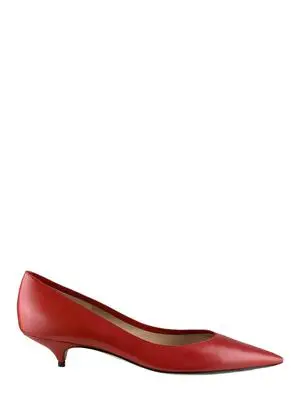 THE ROW Liisa Leather Pumps - Red