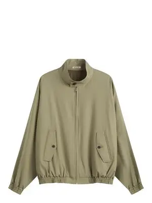 Auralee Tropical Wool Zip Blouson - Light Khaki