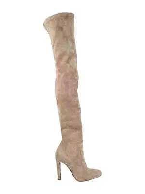 Ralph Lauren Almond Toe Thigh-high Boots - Neutrals
