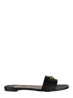 TOM FORD Whitney Chain Leather Sandals - Black