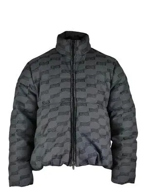 Balenciaga Logo Padded Jacket - Grey