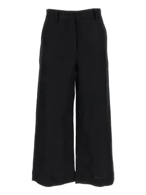 MAX MARA S Max Mara Cotton Stretch Linen Blend Trousers