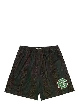ERIC EMANUEL Snake-print Shorts - Brown