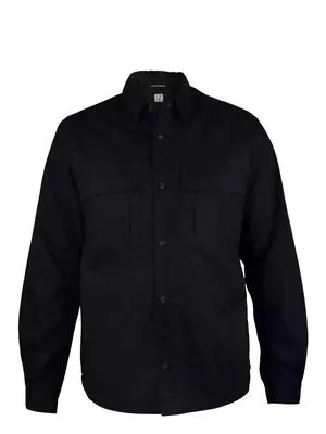 C.P. COMPANY Logo-patch Pocket Shirt - Black