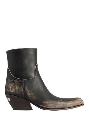 Balenciaga Memphis Bullskin Worn-out Ankle Boots - Black