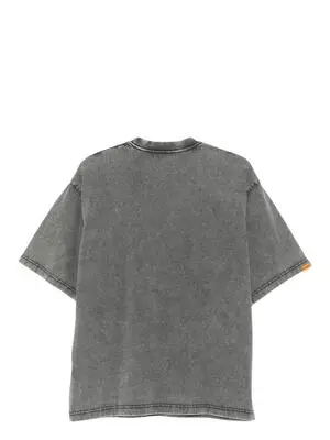 REPLAY Logo-patch Acid-wash T-shirt - Grey