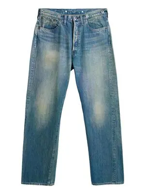 A.PRESSE No 2 Washed Straight-leg Jeans - Blue