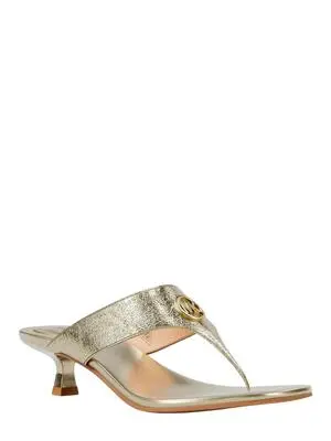 Michael Kors Anneka Metallic Thong Sandal - Gold