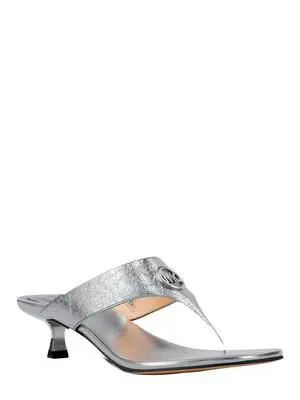Michael Kors Anneka Metallic Thong Sandal - Silver
