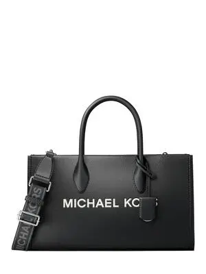 Michael Kors Michael Kors Mirella Medium Pebbled Leather Satchel Black