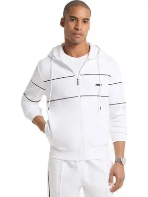 Michael Kors Zip-up Hoodie With Drawstring Hood - White