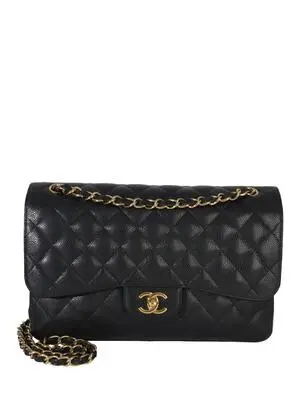 CHANEL Chanel Quilted Caviar Jumbo Classic Double Flap Bag