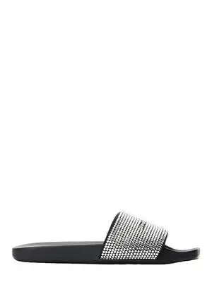 Alexander Wang Alexander Wang Crystal Hotfix Pool Slide Black/silver