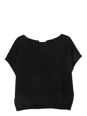 ROBERTO COLLINA Scoop Neck T-shirt - Black