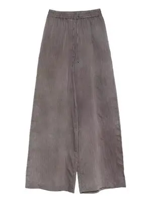 ROBERTO COLLINA Striped Trousers - Brown
