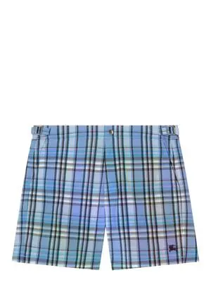 Burberry Seersucker Check Swim Shorts - Blue