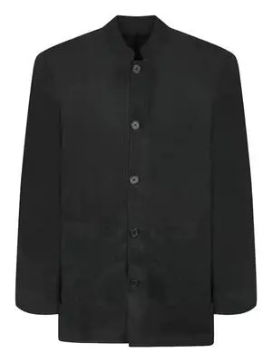 Officine Générale Soren Mandarin-collar Button-up Jacket - Black