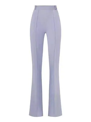 Elisabetta Franchi Logo Charm Flared Trousers - Purple