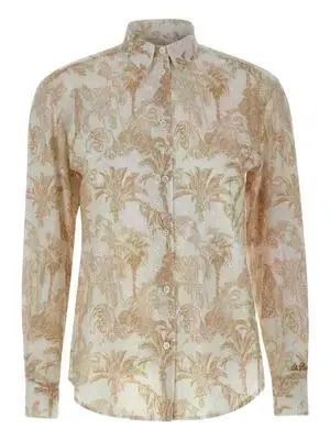 MC2 SAINT BARTH Toile De Jouy Embroidered Shirt - Neutrals