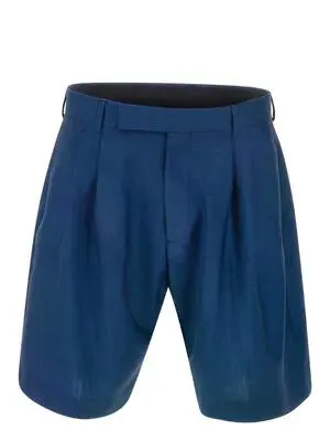Paul Smith Double-pleat Tailored Shorts - Blue