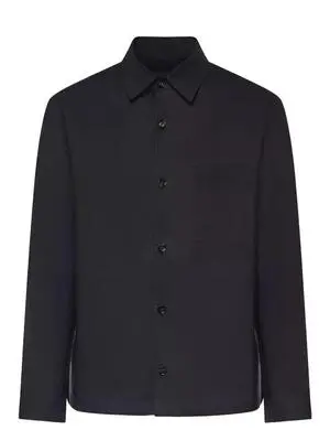 BE ABLE Leroy Chest-pocket Long-sleeve Shirt - Blue