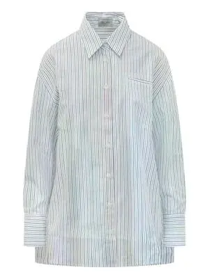 BALOSSA Vega Stripe Pattern Shirt - White