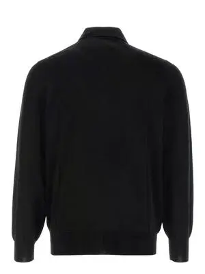 Brunello Cucinelli Long-sleeved Cotton Polo Shirt - Black