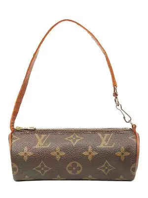 LOUIS VUITTON Monogram Papillon Pochette Handbag - Brown