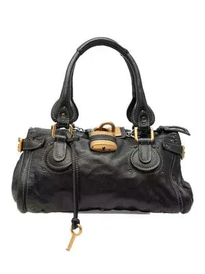 Chloé Leather Paddington Handbag - Black