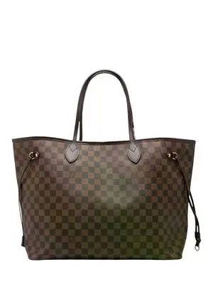 LOUIS VUITTON Damier Ebene Neverfull Gm Tote Bag - Brown