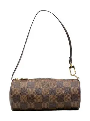 LOUIS VUITTON Damier Ebene Papillon Pochette Handbag - Brown