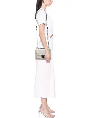 Valentino Garavani Rockstud Leather Crossbody Bag - Grey