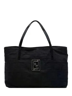 Fendi Zucca Nylon Handbag - Black